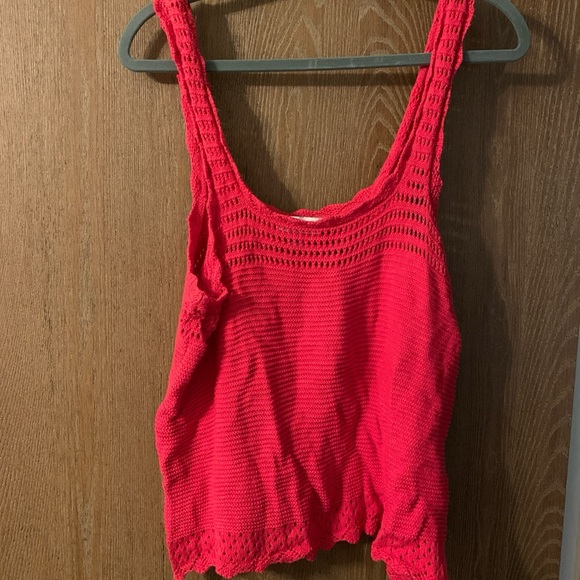 Free Assembly | Tops | Free Assembly Red Crocheted Tank | Poshmark
